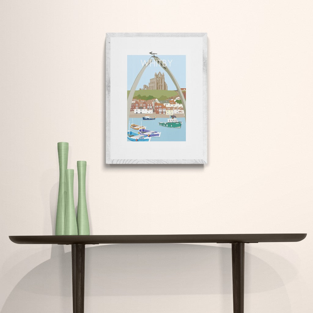 Whitby Travel Poster Art Quality Print – dona B drawings